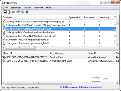 RegDllView - Download - Kostenlos & schnell auf WinTotal.de