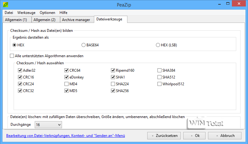 PeaZip - Download - Kostenlos & schnell auf WinTotal.de