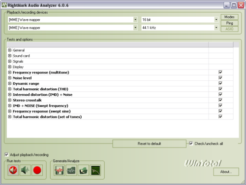 RightMark Audio Analyzer - Download - Kostenlos & schnell auf WinTotal.de