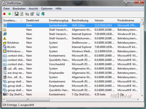 ShellExView - Download - Kostenlos & schnell auf WinTotal.de