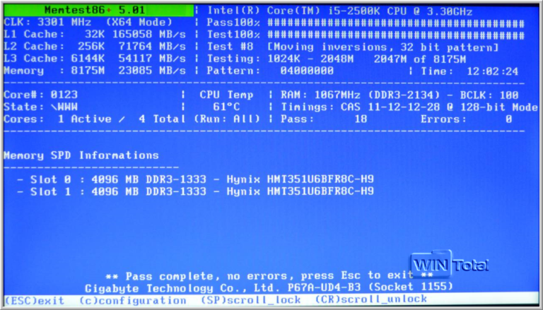 Memtest86+ - Download - Kostenlos & schnell auf WinTotal.de