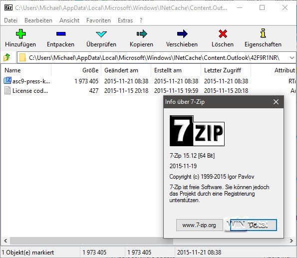 7-Zip - Download - Kostenlos & schnell auf WinTotal.de