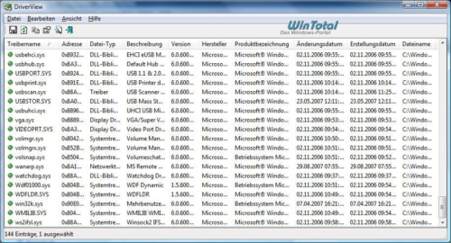 DriverView - Download - Kostenlos & schnell auf WinTotal.de