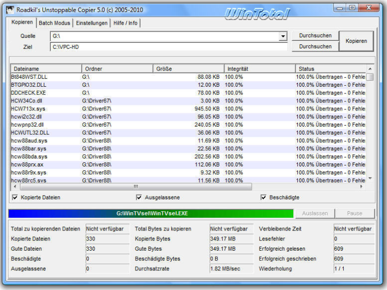 Unstoppable Copier - Download - Kostenlos & schnell auf WinTotal.de