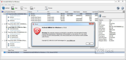 Active@ KillDisk - Download - Kostenlos & schnell auf WinTotal.de