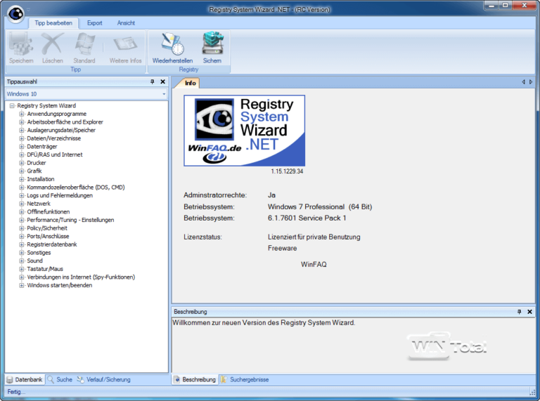 Registry System Wizard .NET - Download - Kostenlos & schnell auf ...