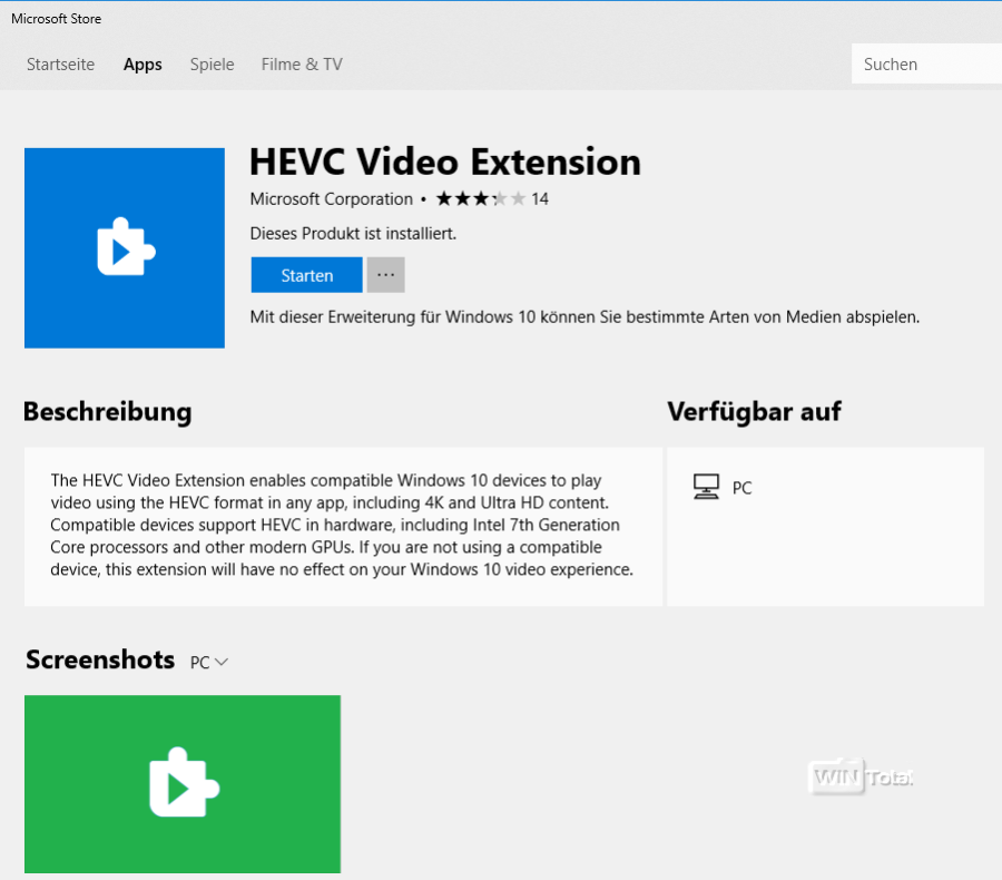 HEVC-Decoder unter Windows 10 nachinstallieren - Tipps & Tricks