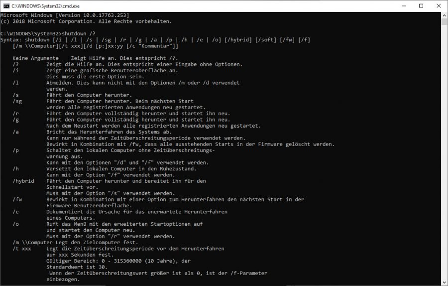 Windows automatisch zu einem bestimmten Zeitpunkt herunterfahren
