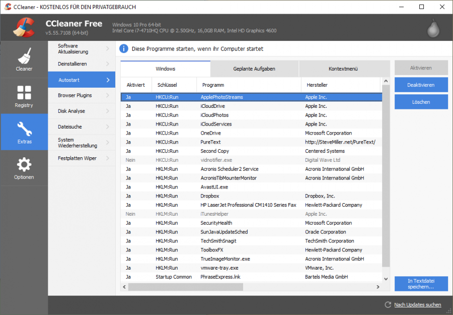 CCleaner: Das Reinigungstool im Test - WinTotal.de