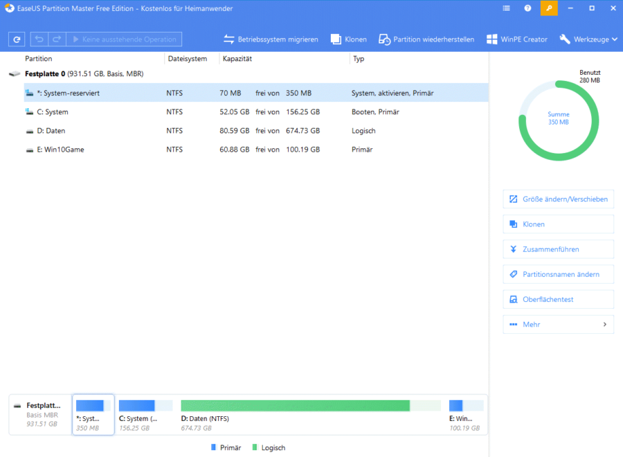 Partition-Manager für Windows 10: Freeware-Anbieter im Vergleich ...