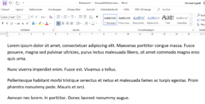 Lorem ipsum oder einen anderen Blindtext in Word einfügen - So geht's