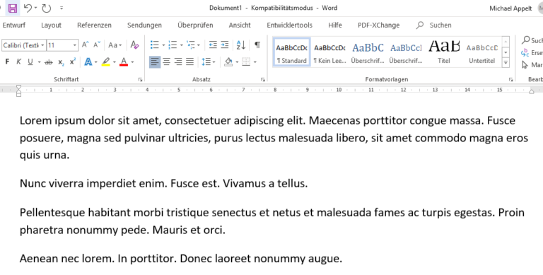 Lorem ipsum oder einen anderen Blindtext in Word einfügen - So geht's