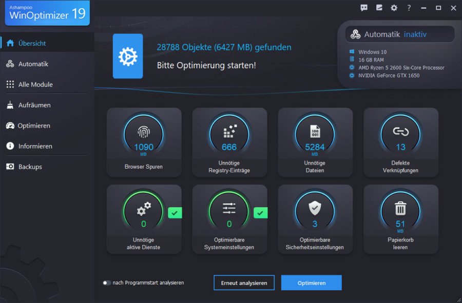 Ashampoo WinOptimizer 19 Test: Was taugt das Optimierungs-Programm?