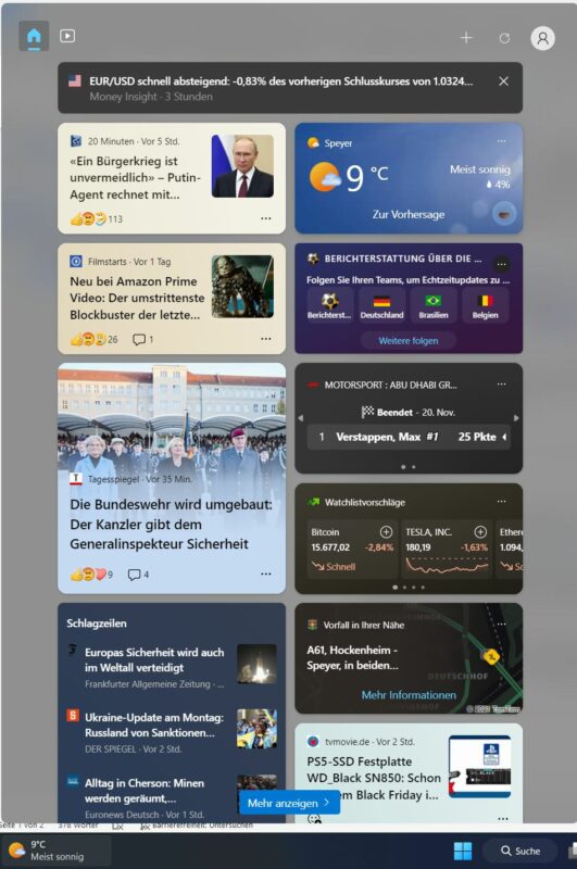 Windows 11 Widgets auf Desktop: 5 Tipps zum Einrichten von Widgets ...