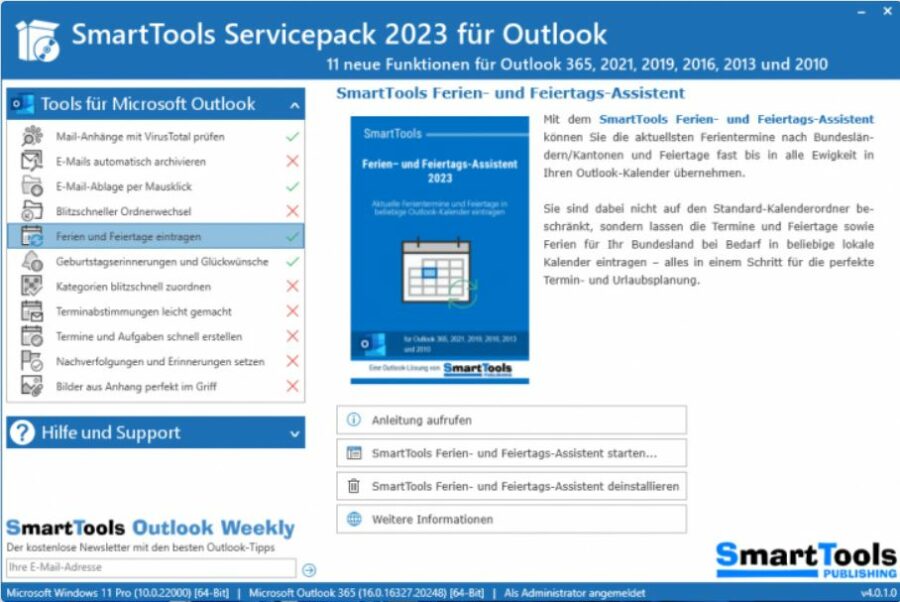 SmartTools Servicepack für Outlook - Download - Kostenlos & schnell auf WinTotal.de