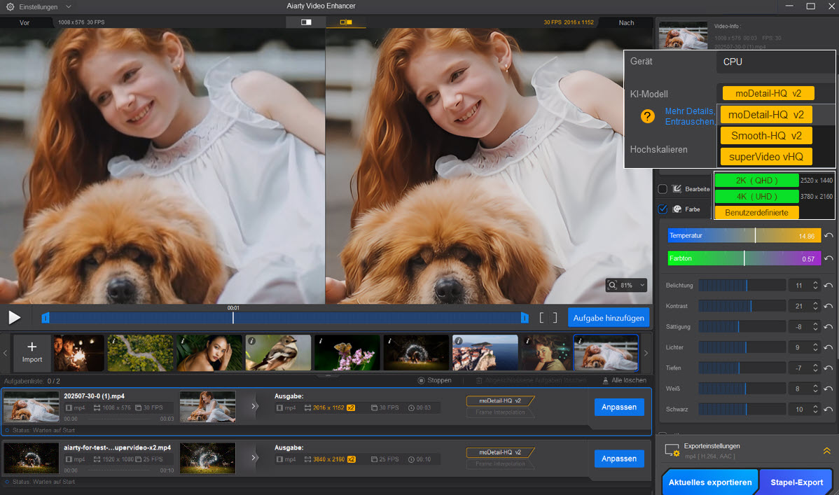 Aiarty Video Enhancer – Videos mit KI auf 4K hochskalieren und Details ...